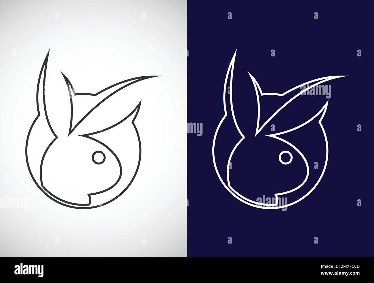 Line Art Rabbit Icon Logo Design, Creative Rabbit Logo Design. Animal ...