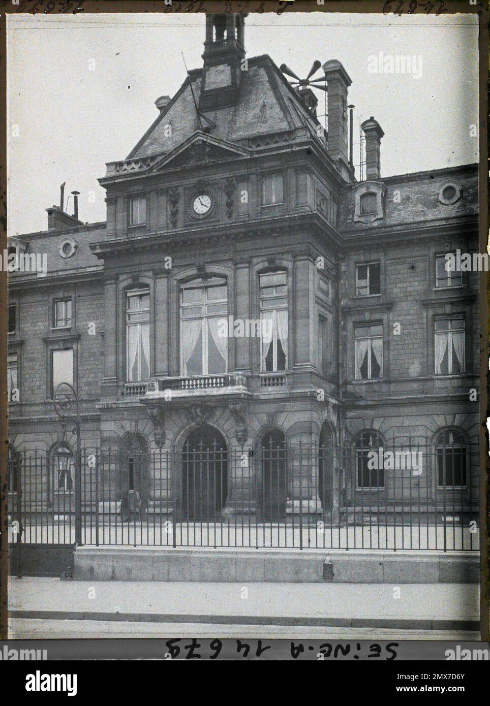 Paris (16th arr.), France siren on the roof of the town hall of the ...