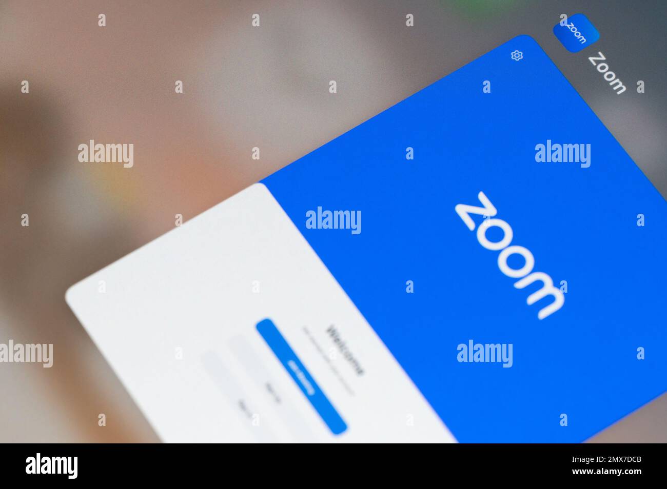 New york, USA - January 23, 2022: Zoom application for mobile device ...