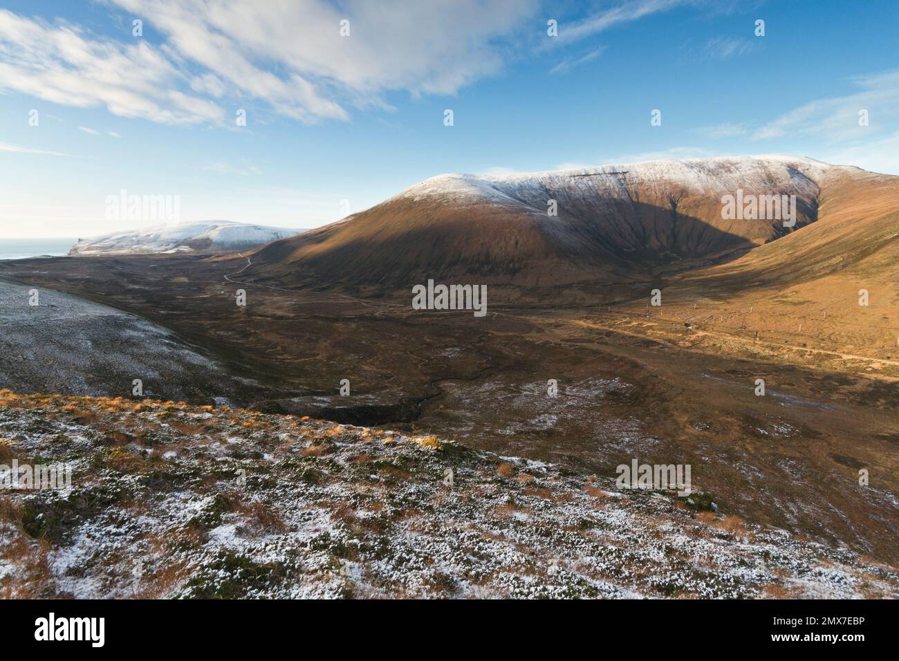 View of Ward Hill and road to Rackwick, Isle of Hoy Stock Photo - Alamy