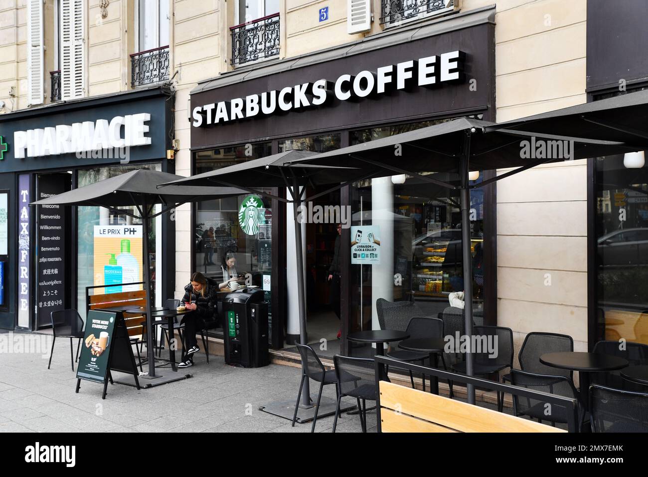 Starbucks Coffee in Pigalle - Paris - France Stock Photo - Alamy