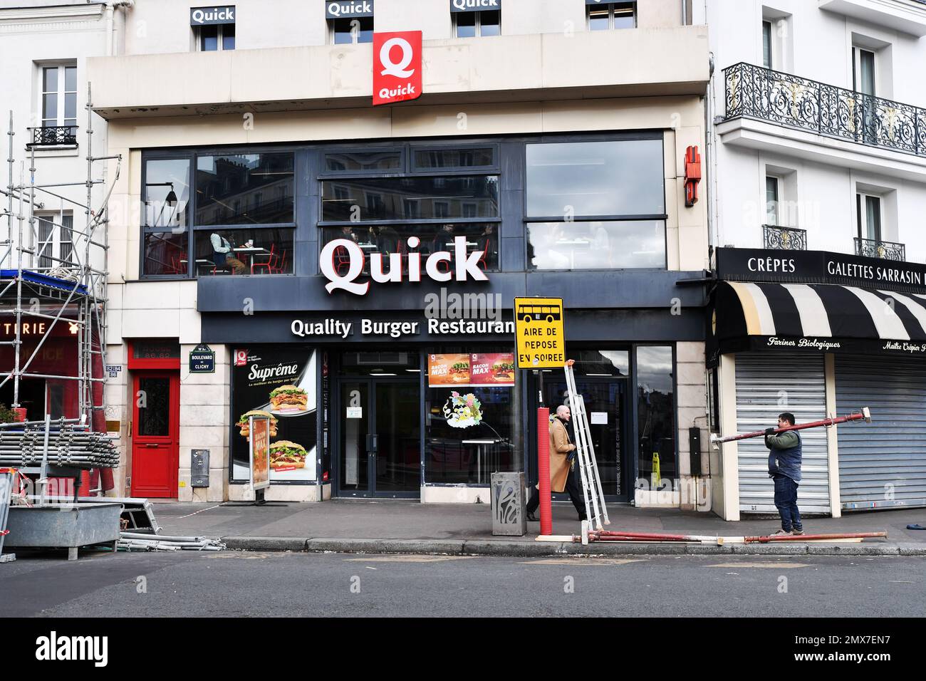 Quick Fast Food Restaurant in Pigalle, Paris - France Stock Photo - Alamy
