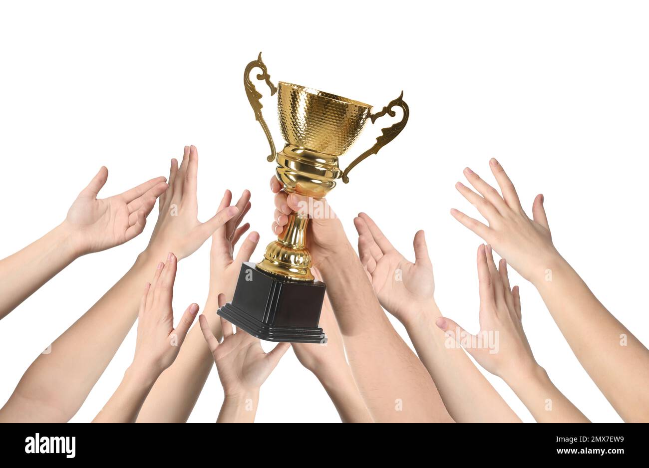 Closeup meeting hands raise hi-res stock photography and images - Alamy