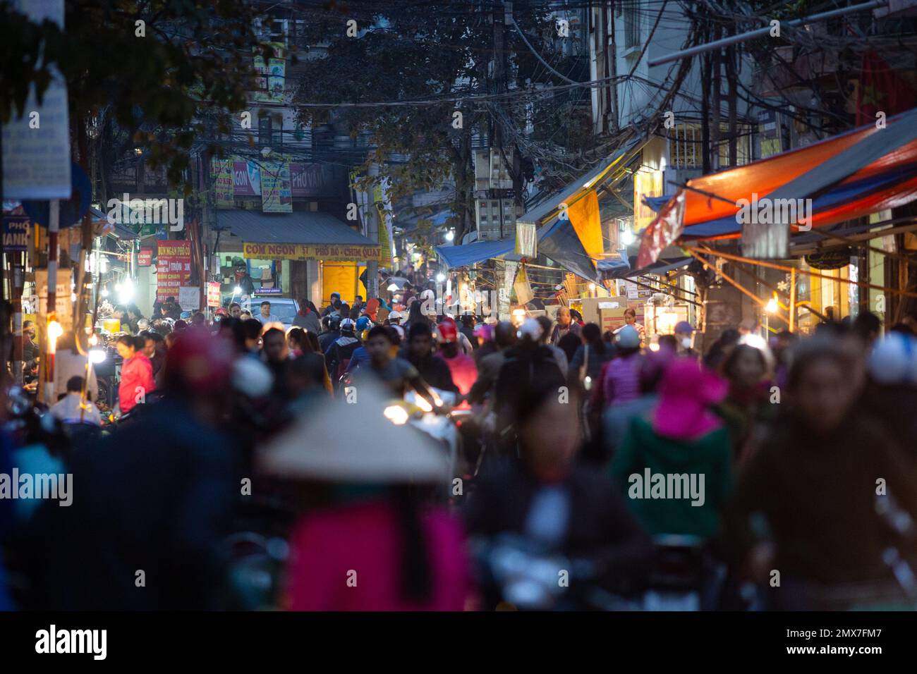 Crowd of People in Hanoi - Vietnam Stock Photo - Alamy