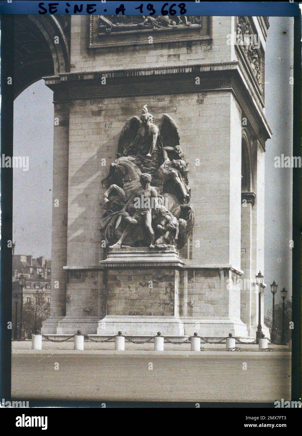 Paris (8th arr.), France Bas-relief right on the south side of the Arc ...