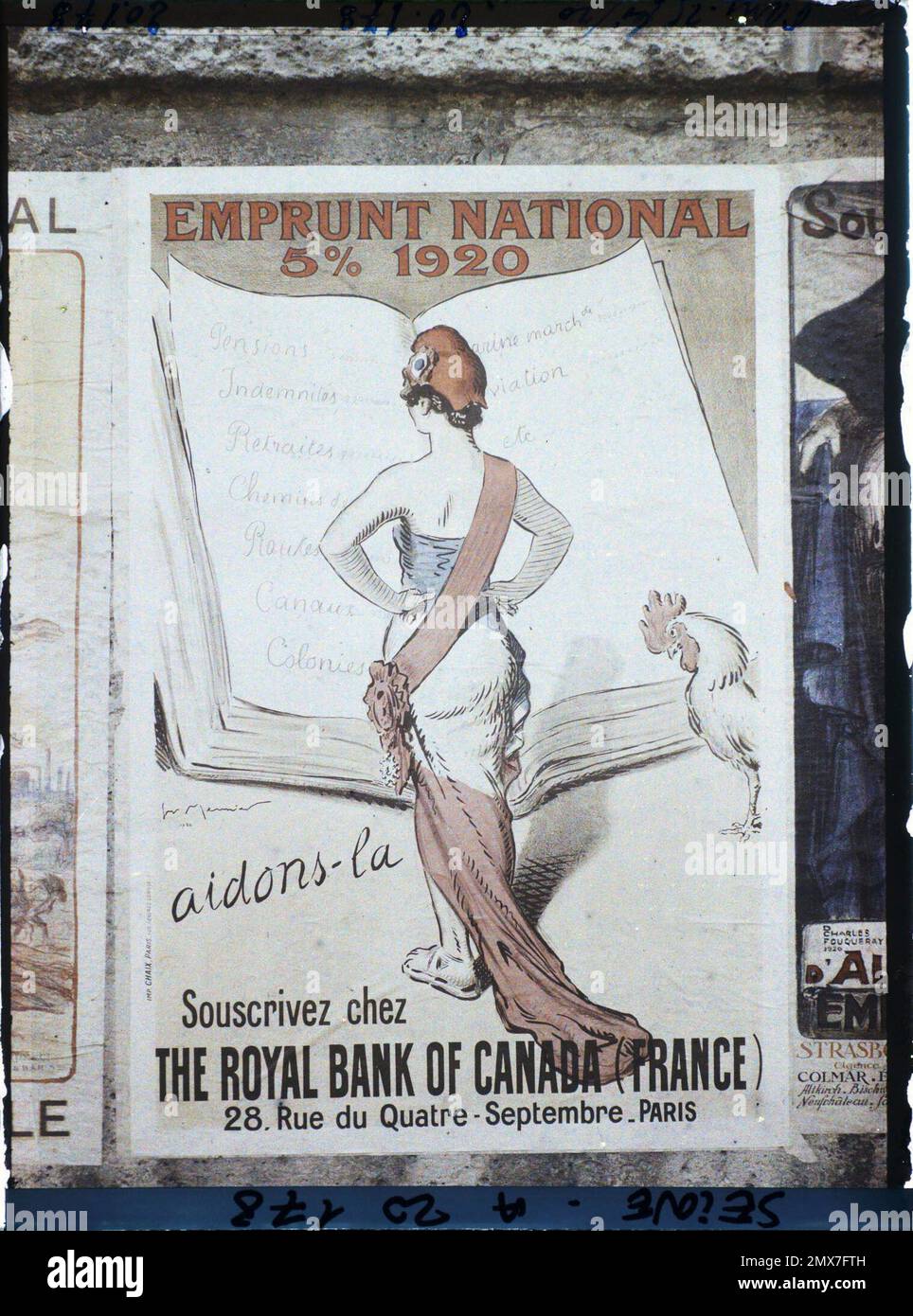Paris, France displays the national loan of 1920, The Royal Bank of ...