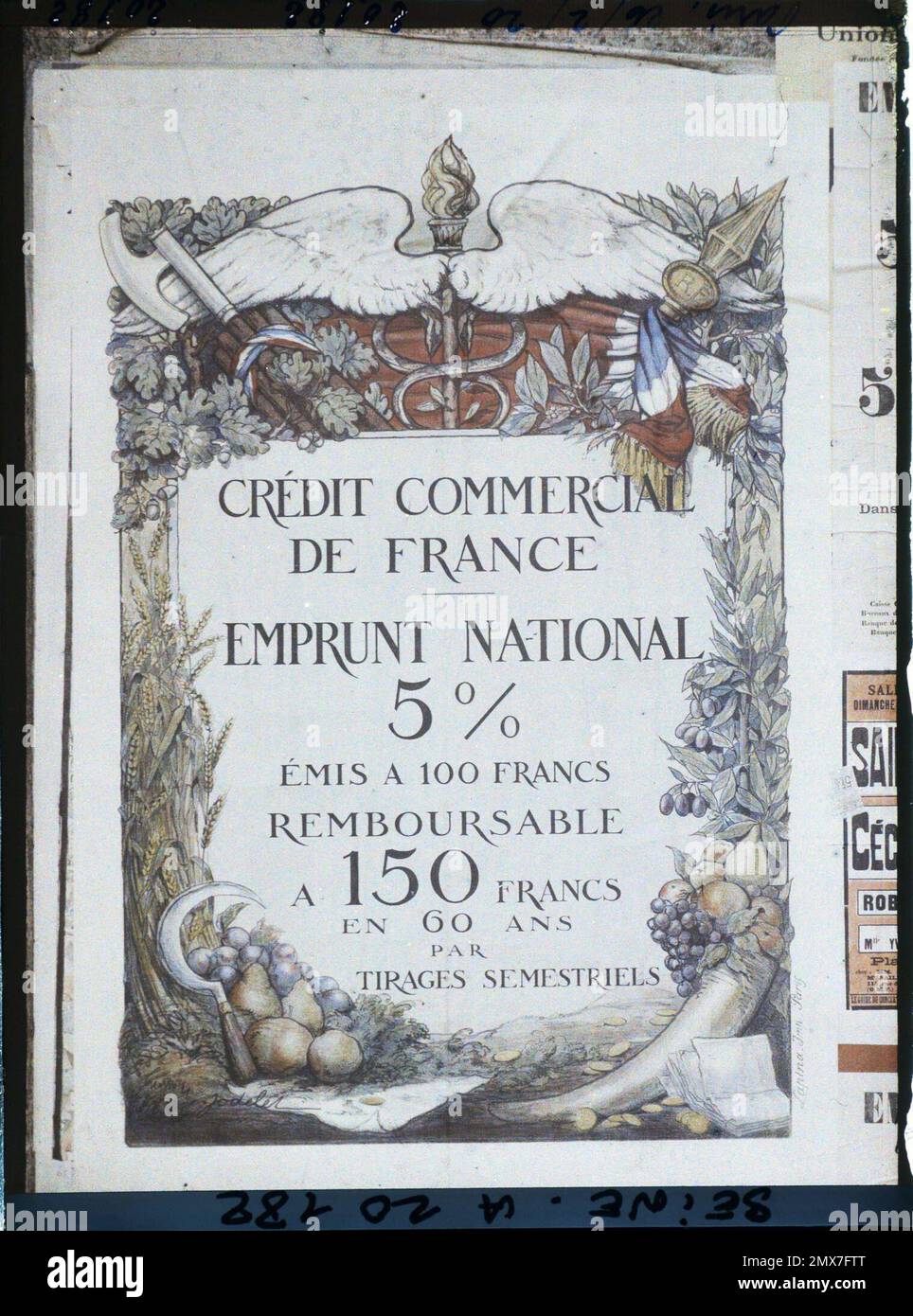 Paris, France displays the national loan of 1920, Crédit Commercial de ...