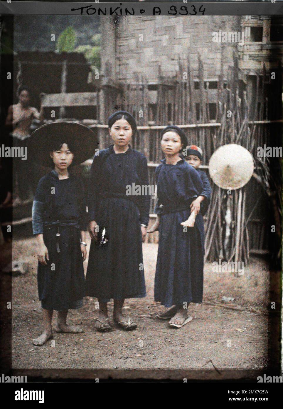 Lung-Phai, Tonkin, Indochina of Thai women and girls (Thô) , Léon Busy ...