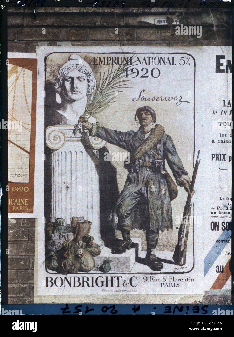 Paris, France displays the national loan of 1920, Bonbright & Co Stock ...
