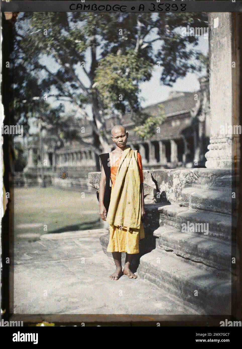 Angkor, Cambodia, Indochina a bonze returning from the quest , Léon ...