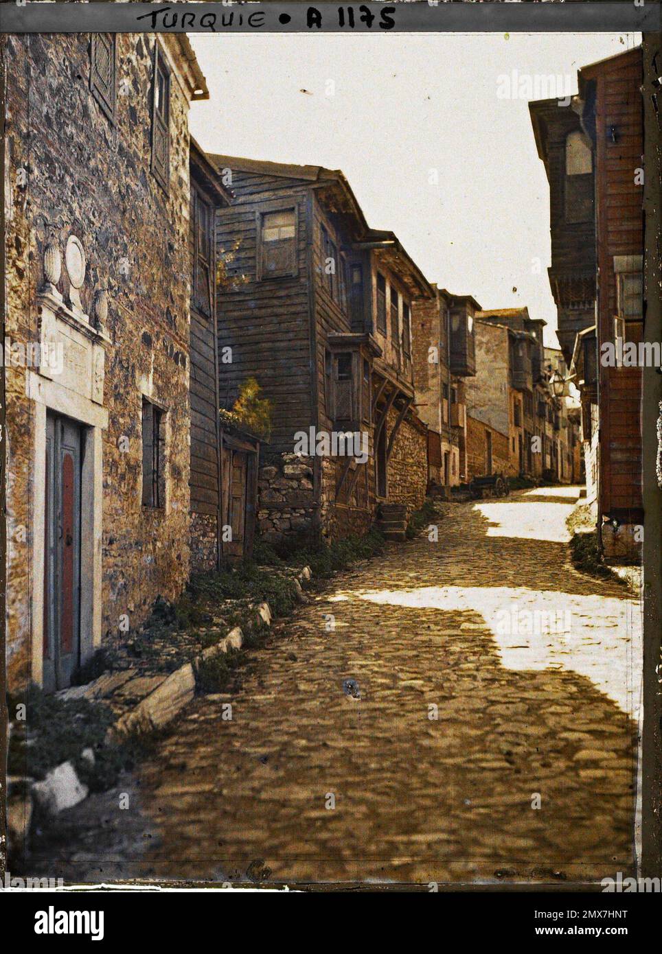 Constantinople (current Istanbul), Turkey A street paved with Eyüp ...