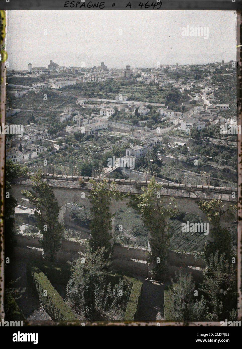 Granada, Spain Panorama of the Albaicín district from the Generalife ...