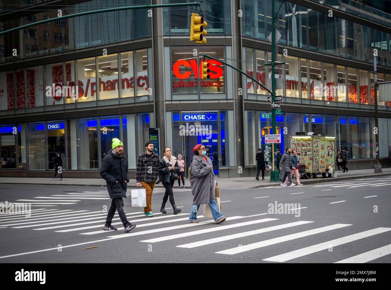 CVS Health and Chase bank in Midtown Manhattan in New York on Saturday, January 21, 2023 ...