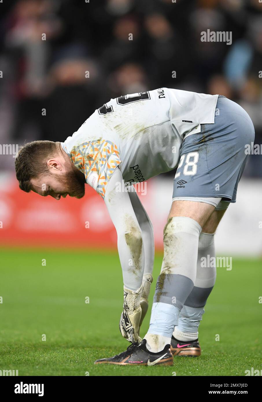 Edinburgh, Scotland, 1st February 2023. Zander Clark of Hearts during ...