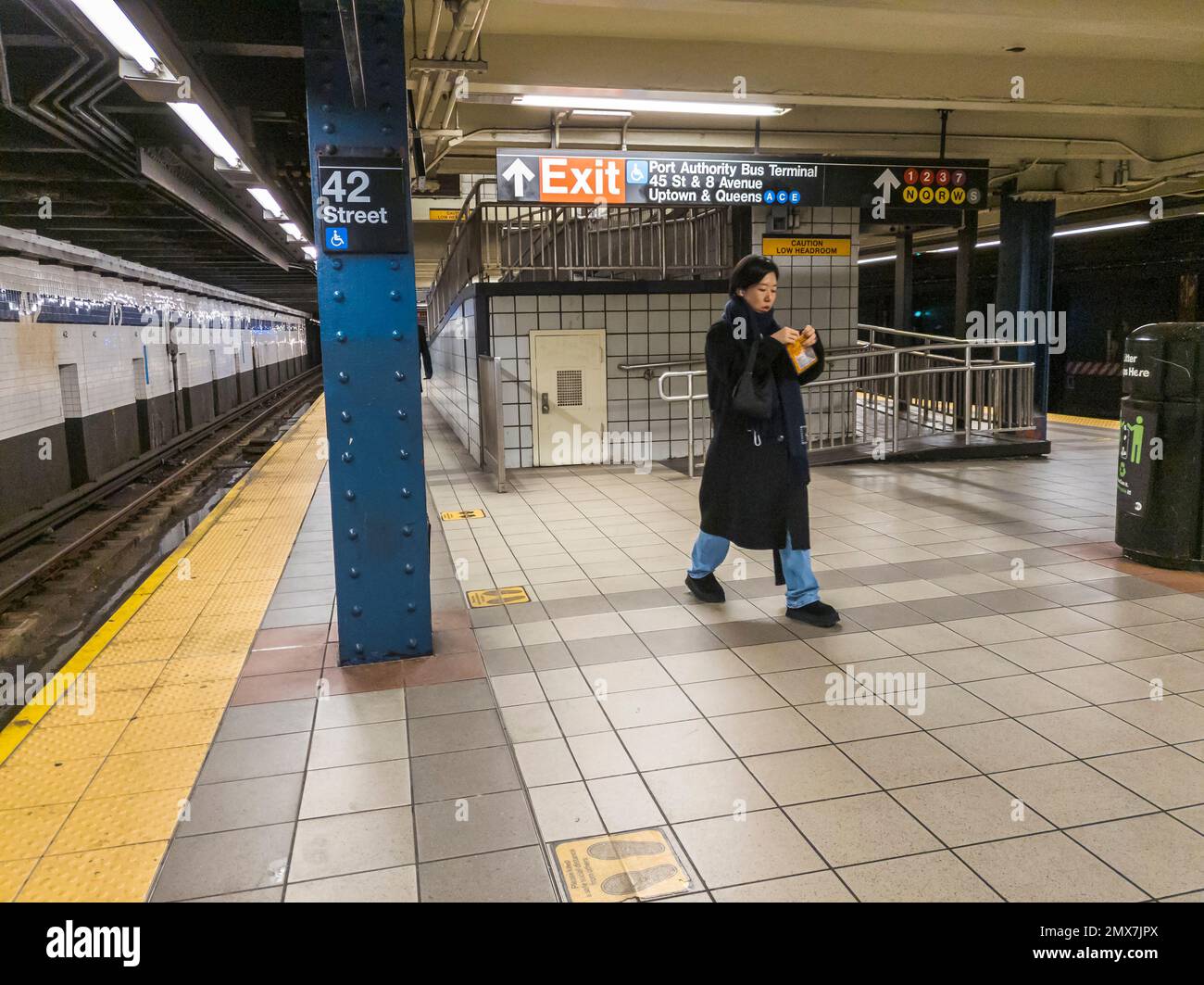 Weekday subway ridership, in Times Square in New York on Wednesday ...