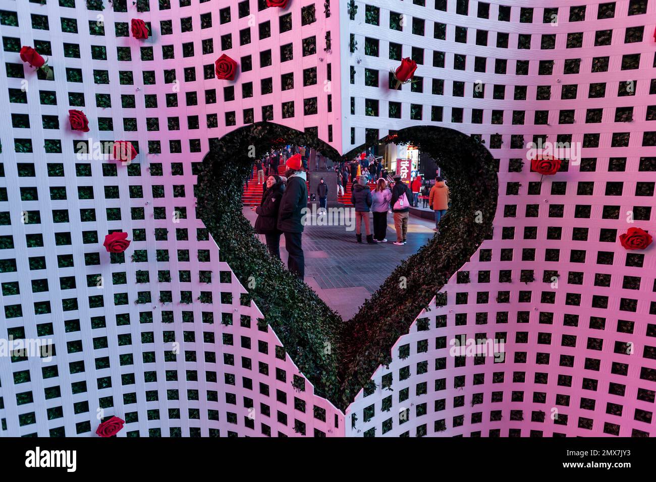 Tourists crowd “Love's h|Edge”, the winner of the 15th Annual Times ...