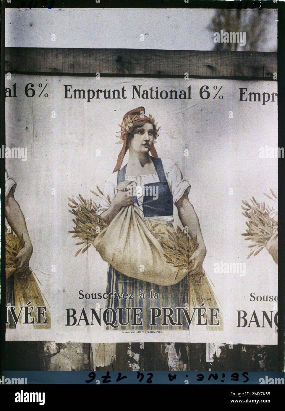 Paris, France displays the national loan of 1920, private banking Stock ...