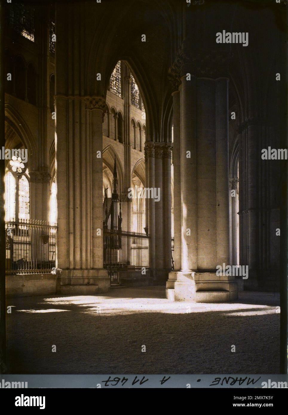 Reims, Marne, Champagne, interior France of the cathedral , 1917 ...