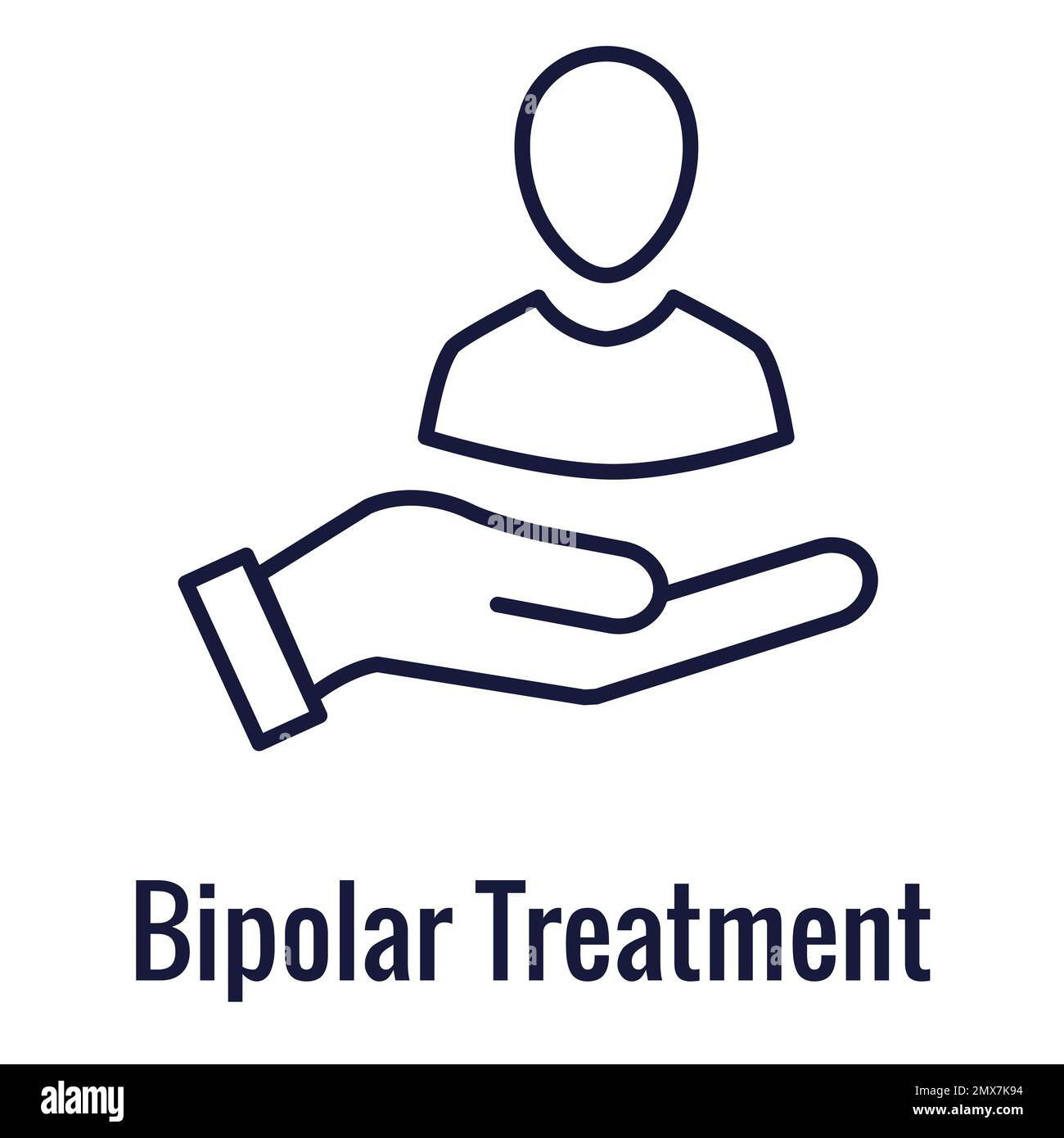 Bipolar Disorder or Depression BP Icon Set Showing Mental Health Icons ...