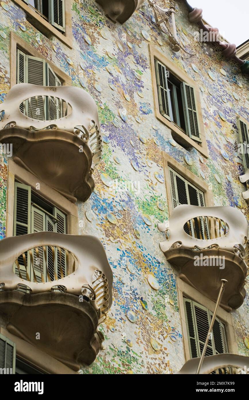 Modernism architectural building, Casa Batllo, designed by the ...