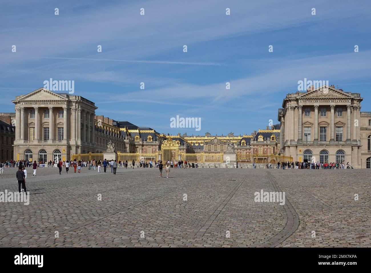 France, Versailles, Palace of Versailles, Panorama picture of the ...