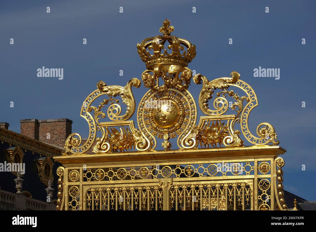 France, Versailles, Palace of Versailles, The royal gates of Versailles ...