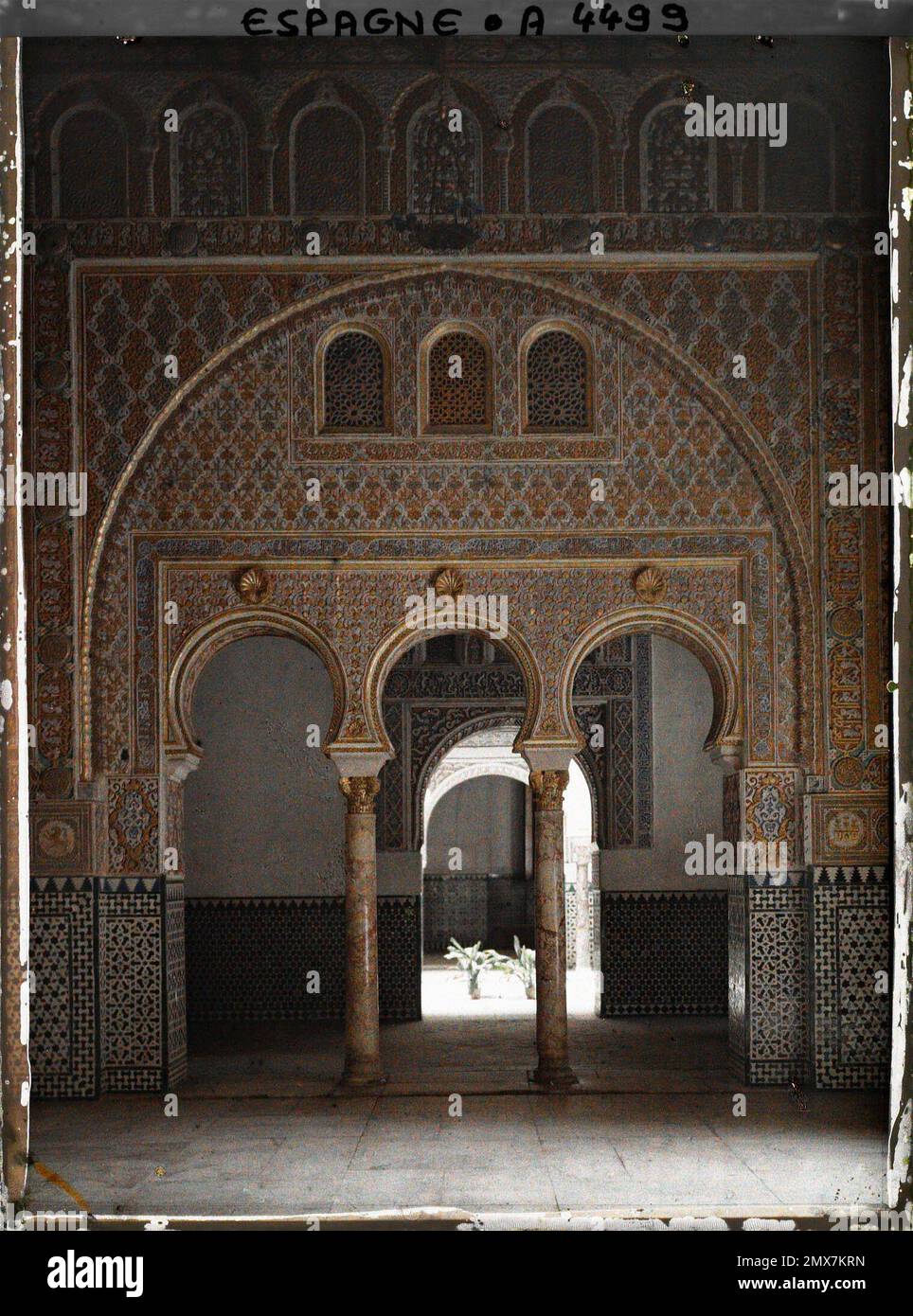 Seville, Spain Alcazar: Arche in the Salon de Embajadores ('des ...