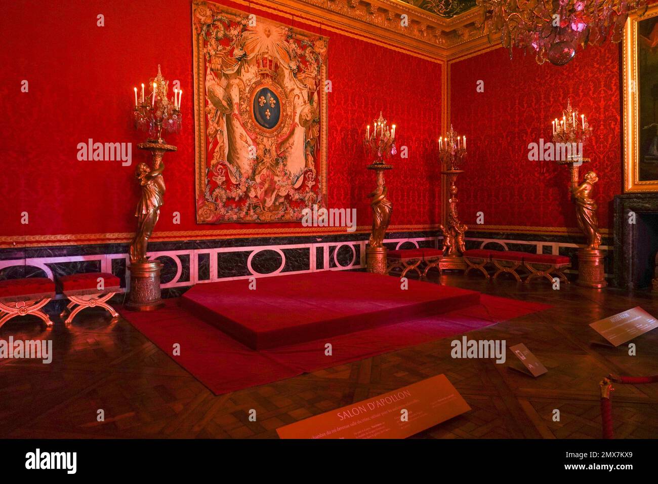 France, Versailles, Palace of Versailles, Salon d'Apollon (the Apollo ...