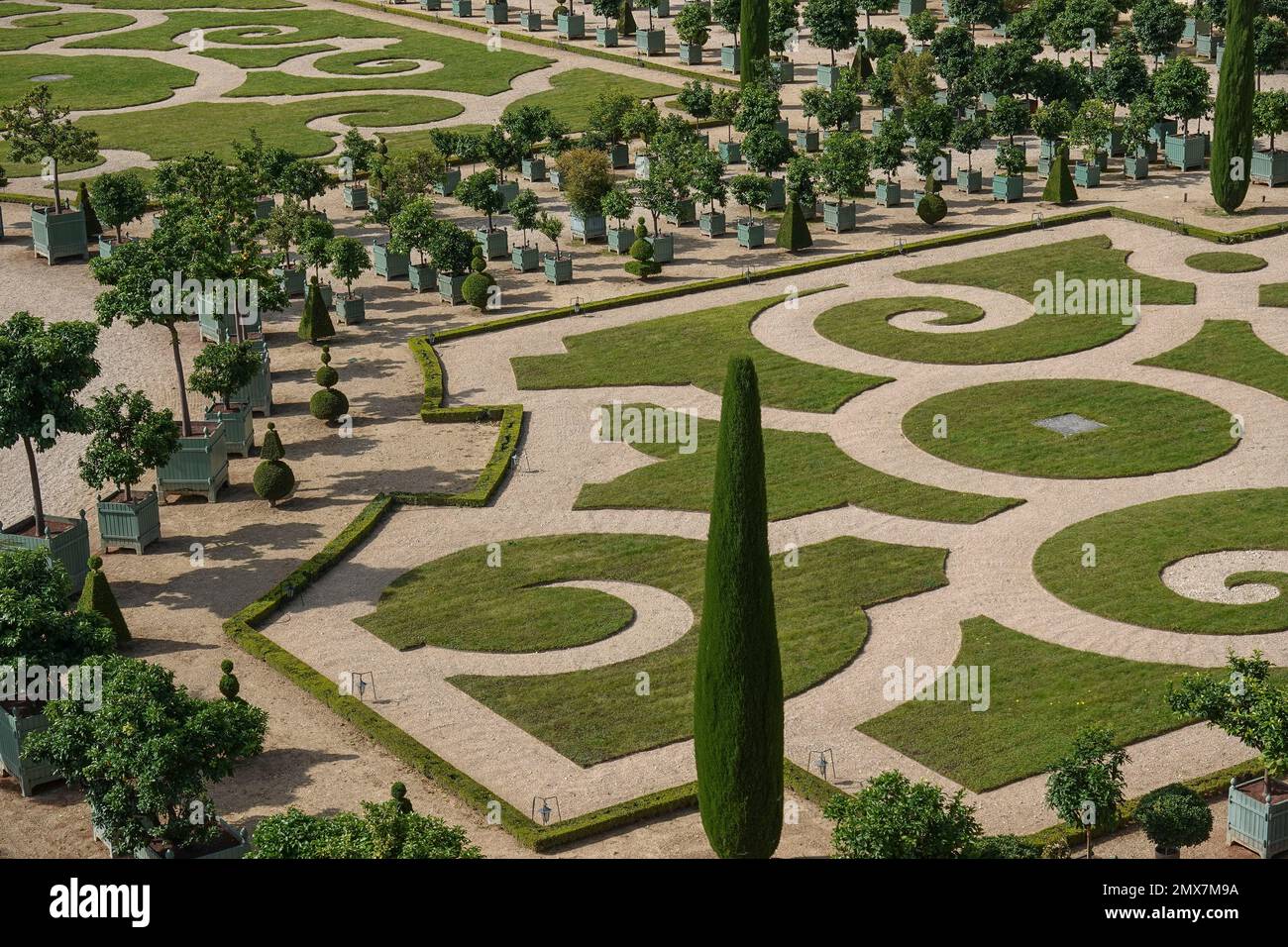 France, Versailles, Gardens of the famous Palace of Versailles. whole ...