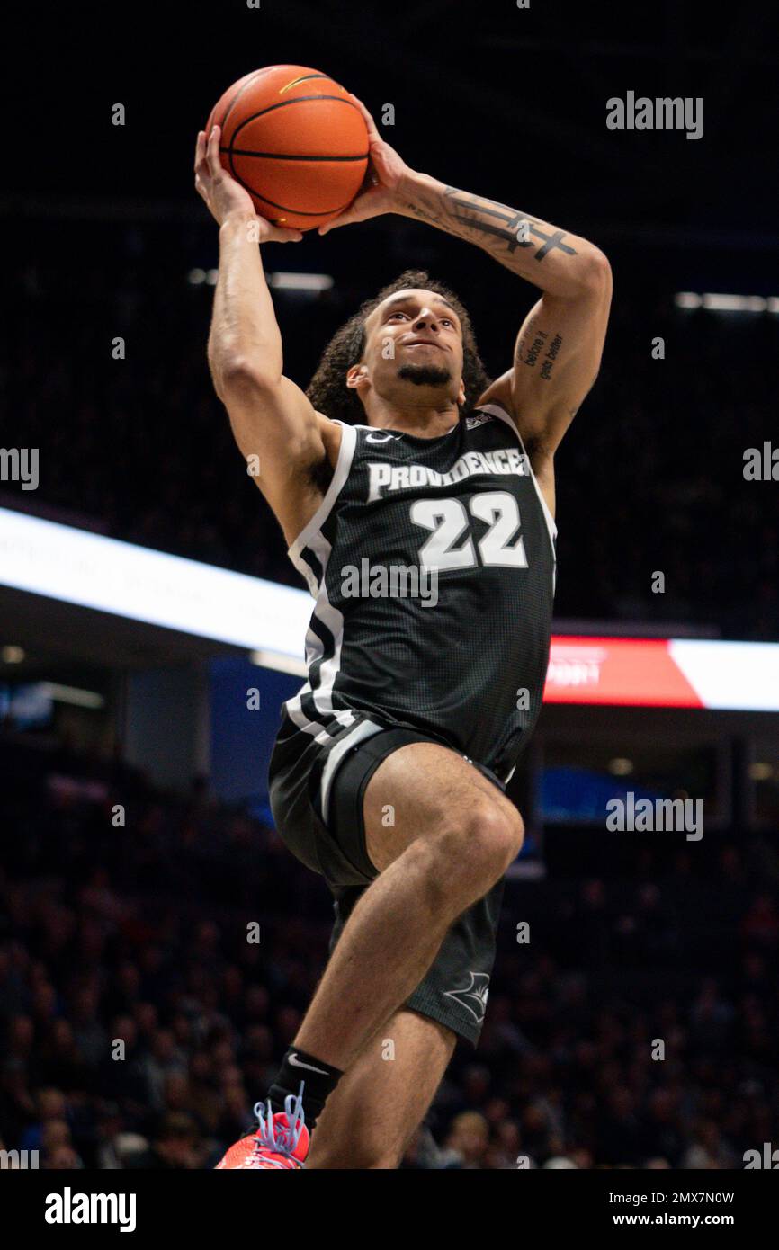 Providence guard Devin Carter (22) dunks during the second half of an ...