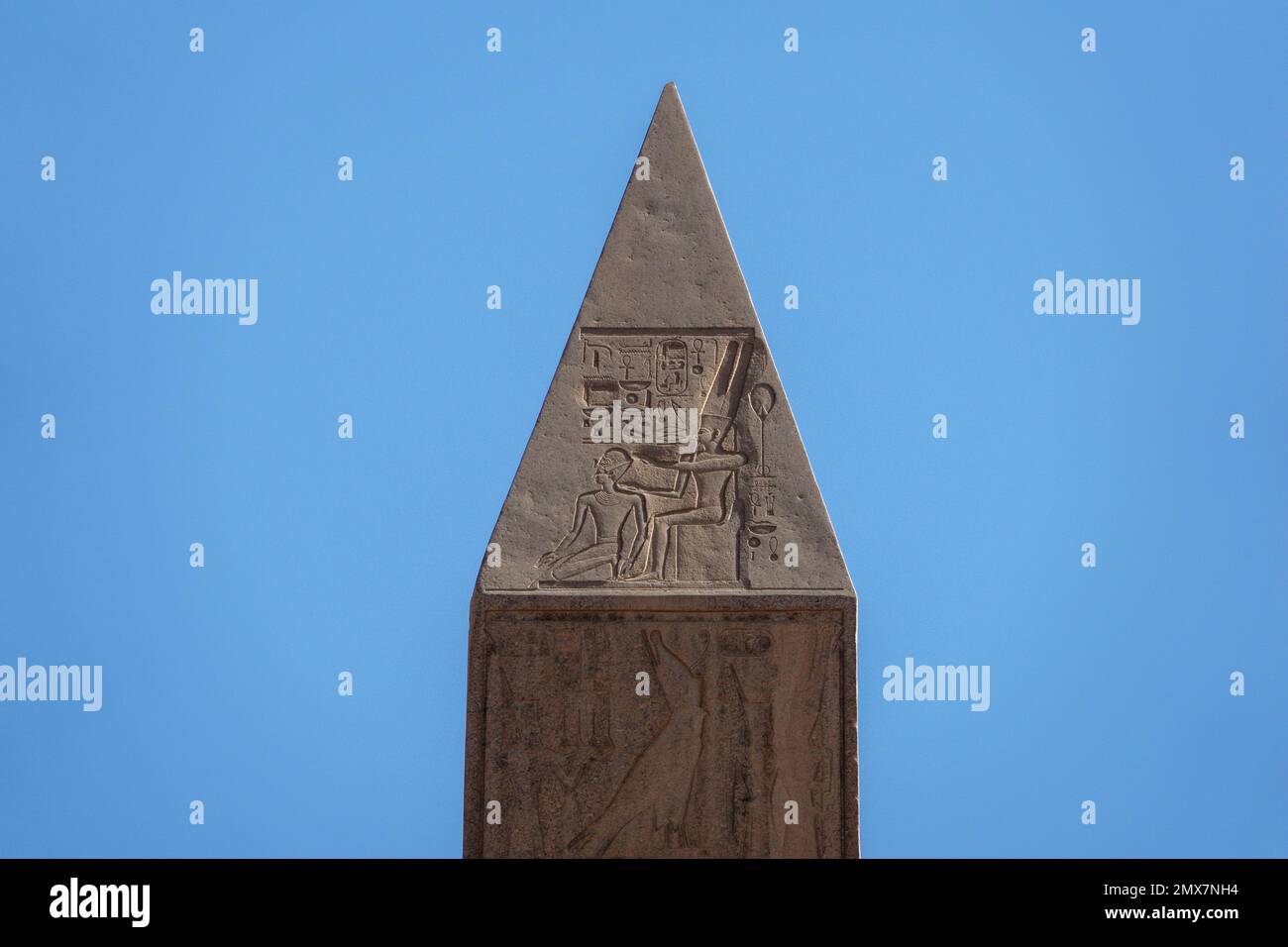 Obelisk of Hatshepsut pyramidion Karnak Temple, Luxor, Egypt Stock ...