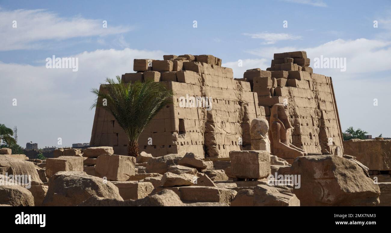 The 8th Pylon, Karnak Temple, Luxor, Egypt Stock Photo - Alamy