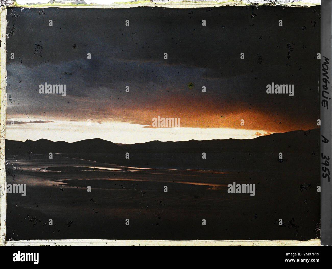 Between Kiakhta and Ourga, Transbaikalie, Mongolia sunset on a ...