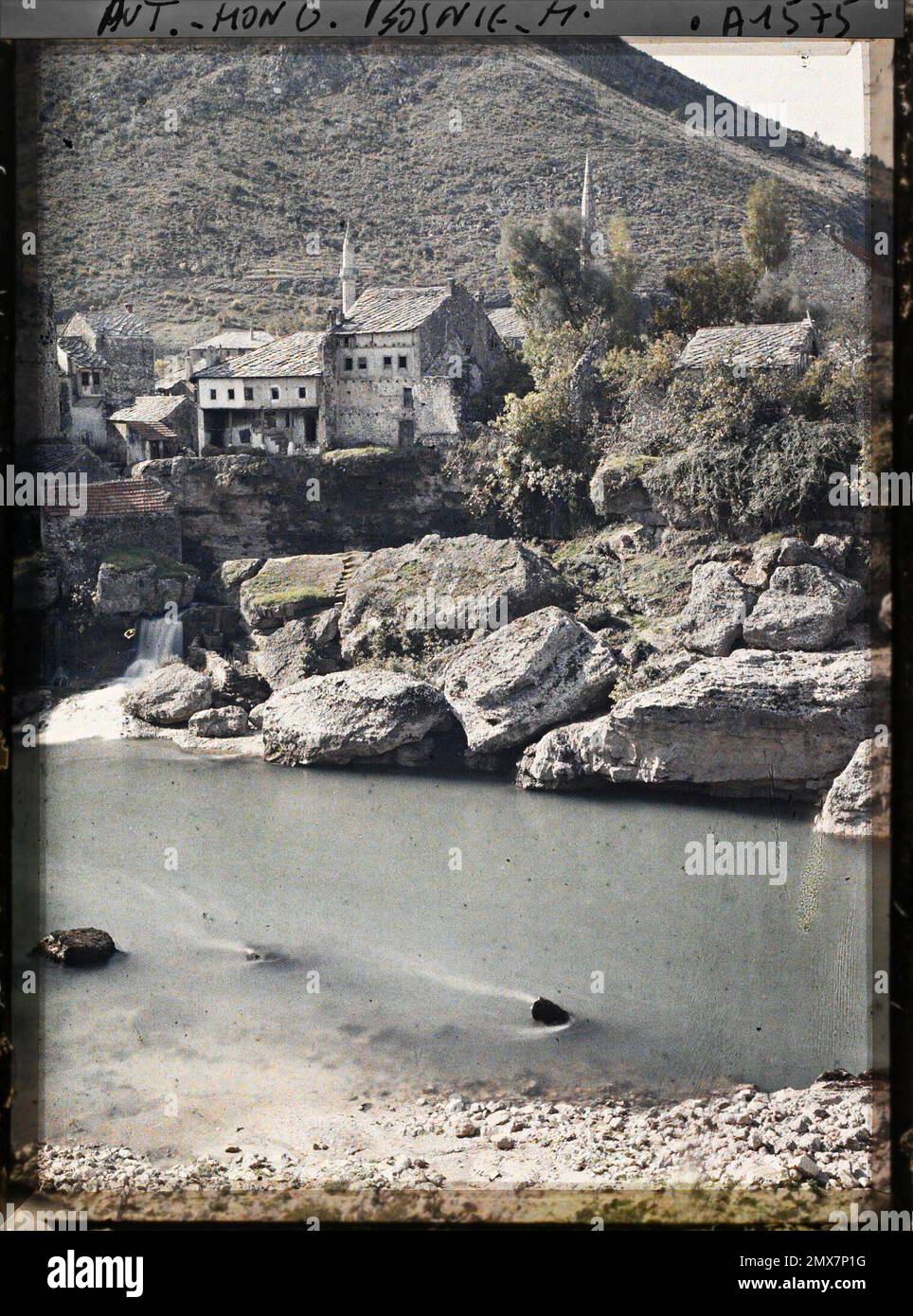 Mostar, Bosnia and Herzegovina Bords de la Neretva , 1912 - Balkans ...