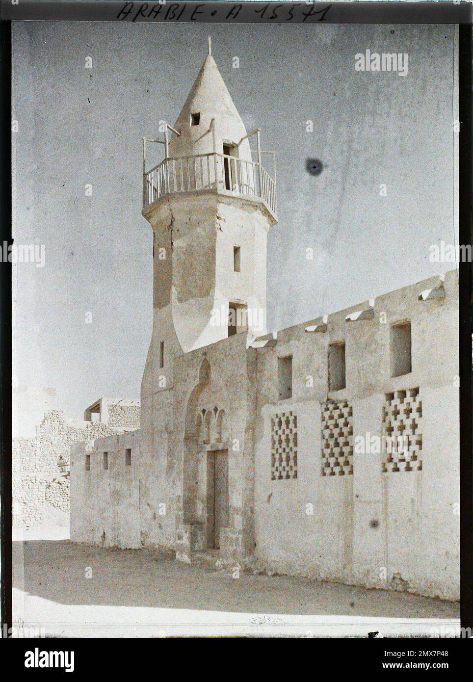 Wedjh, minaret Arabia of a al-wedjh mosque , 1918 - Near East, Egypt ...