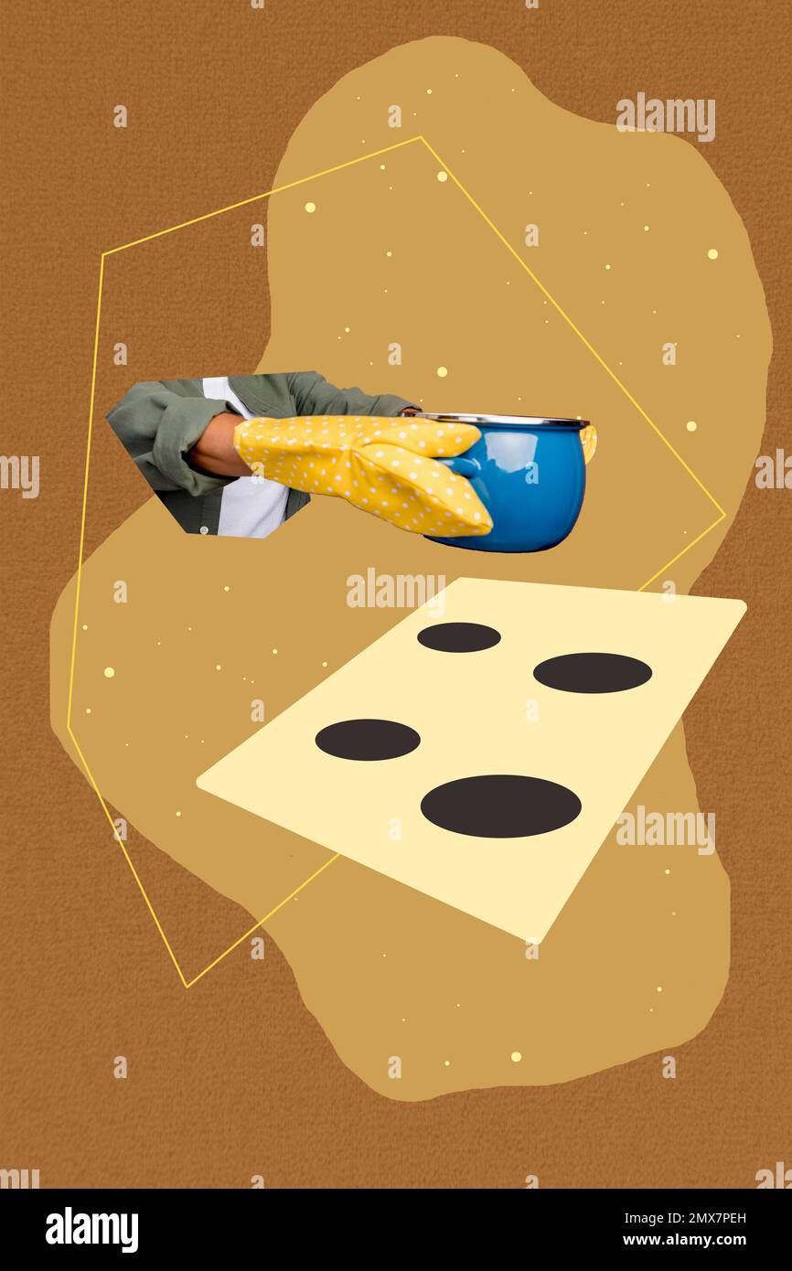 Creative photo 3d collage artwork poster picture symbolizes reality ...