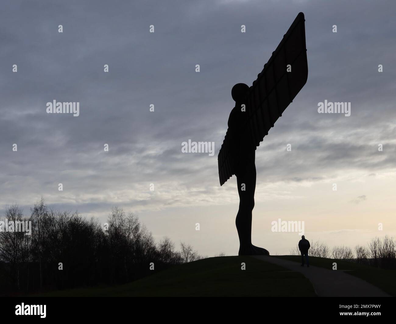 Gateshead, UK - 1 February 2023 : The Angel of the North sculpture by ...