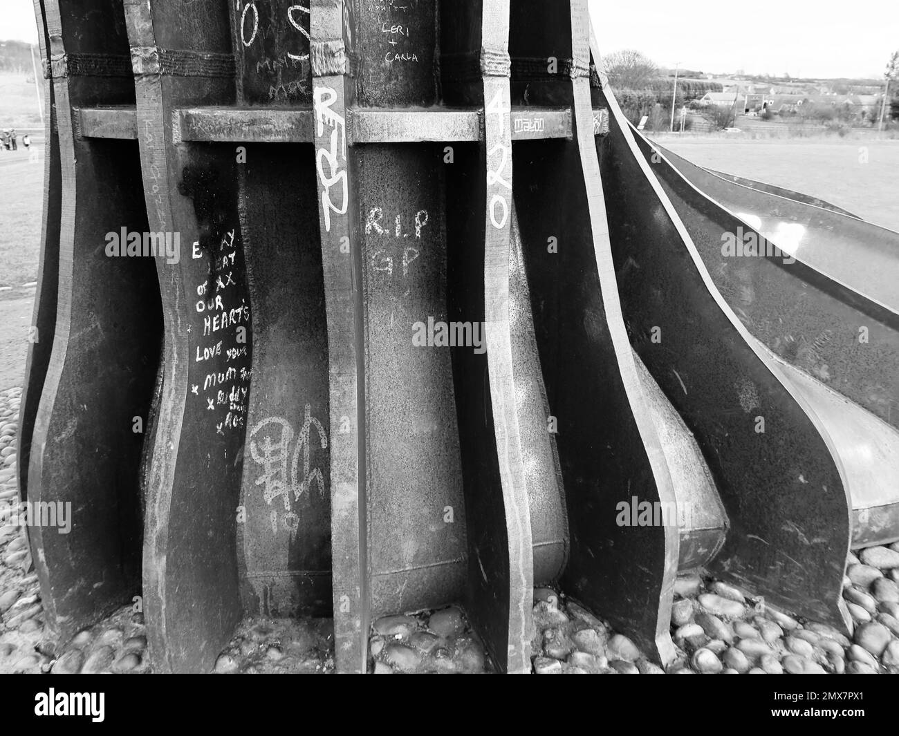 Gateshead, UK - 1 February 2023 : The Angel of the North sculpture by ...