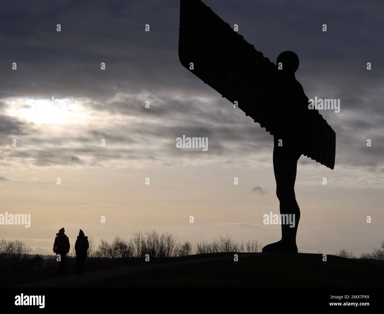 Gateshead, UK - 1 February 2023 : The Angel of the North sculpture by ...