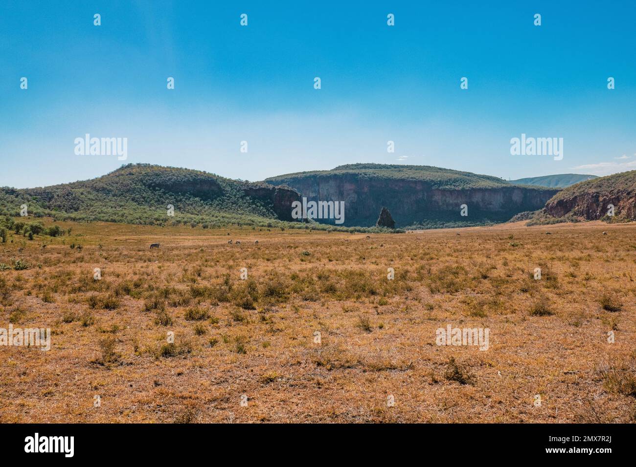 Volcanic rock formations at Hell's Gate National Park, Kenya Stock ...