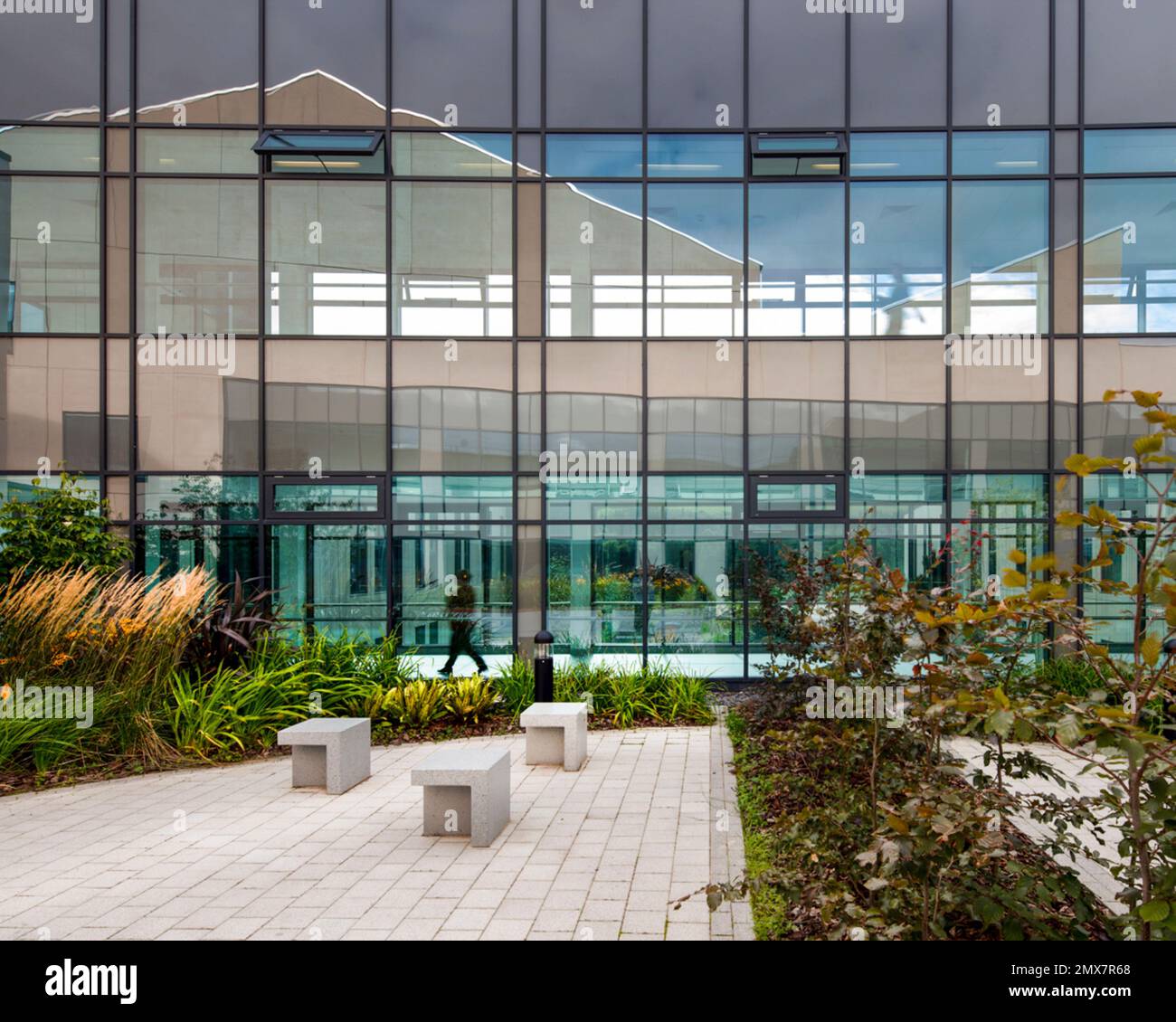 Looking though one of the connecting corridors from a communal garden ...