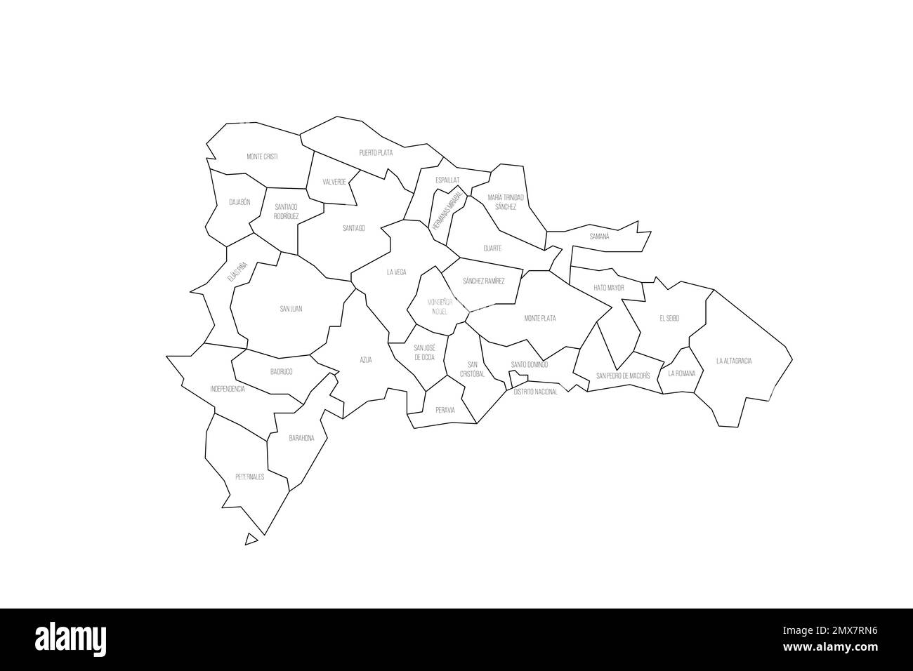 Dominican Republic political map of administrative divisions Stock ...