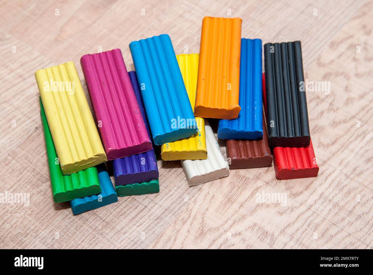 colorful plasticine blocks Stock Photo - Alamy