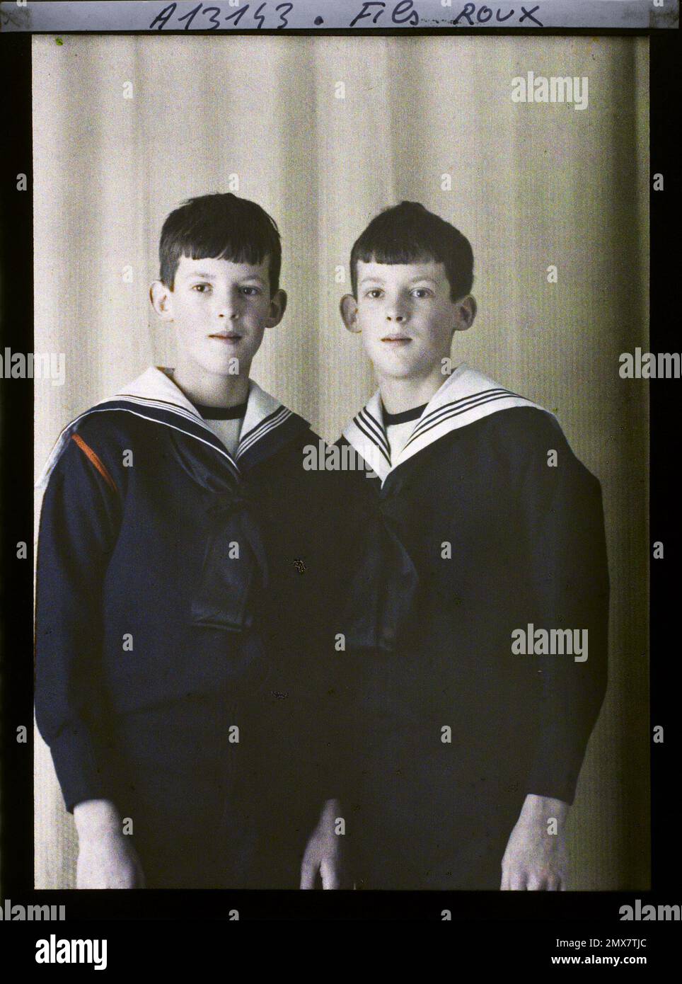 Property of Albert Kahn, Boulogne, France red children Stock Photo - Alamy