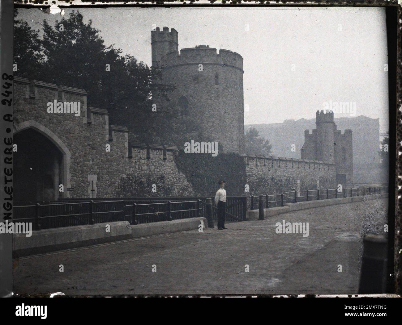 London, England a young guard in front of the London tower , 1913 ...