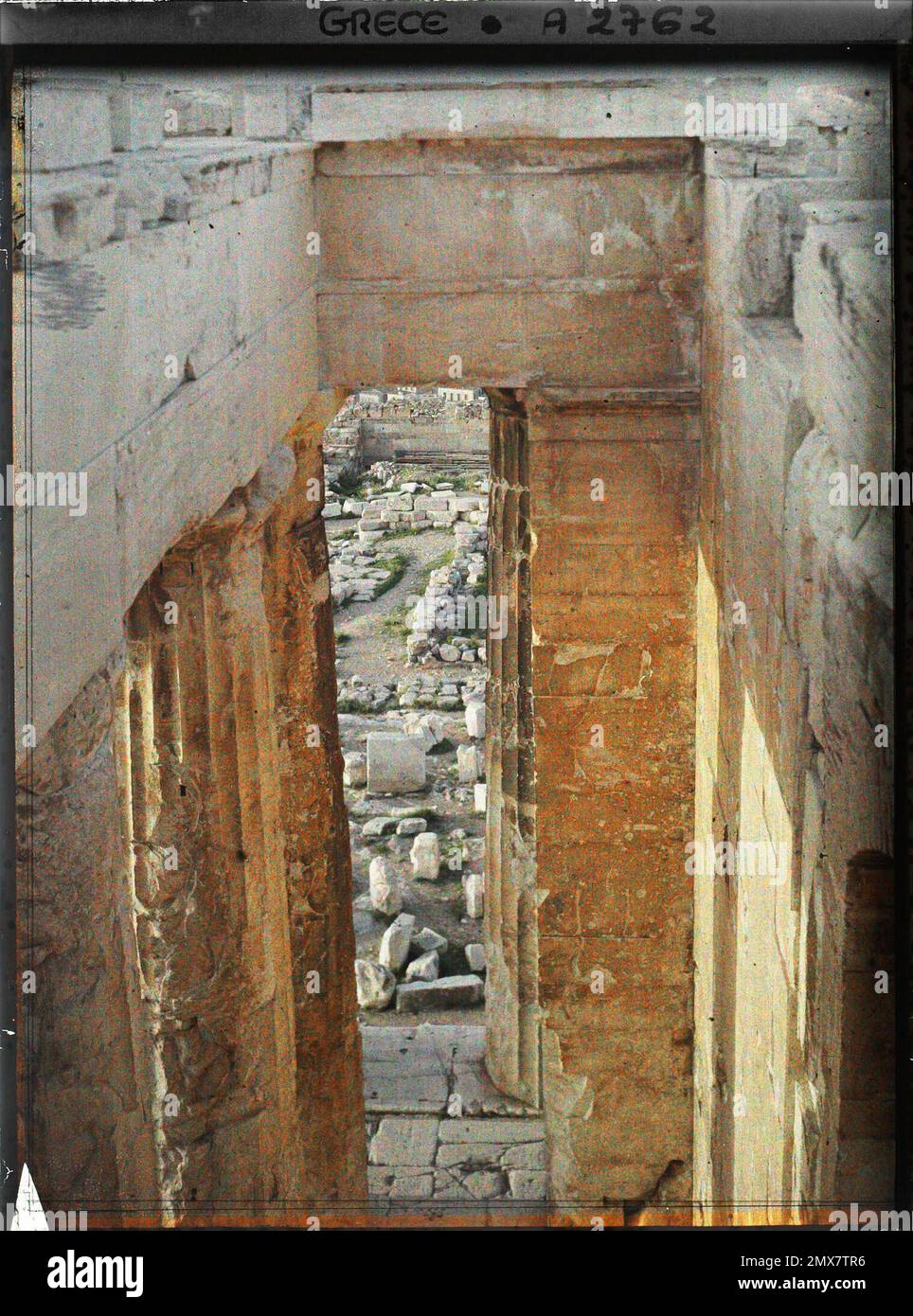 Athens, Greece on the Acropolis, the Parthenon. View taken from the top ...