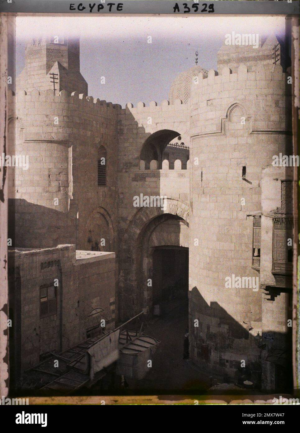 Cairo, Egypt, Africa bears Bab Zouelia, one of the entries of the ...