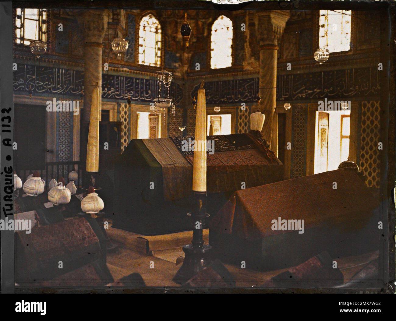 Constantinople (current Istanbul), inner Turkey of the Türbe (mausoleum ...
