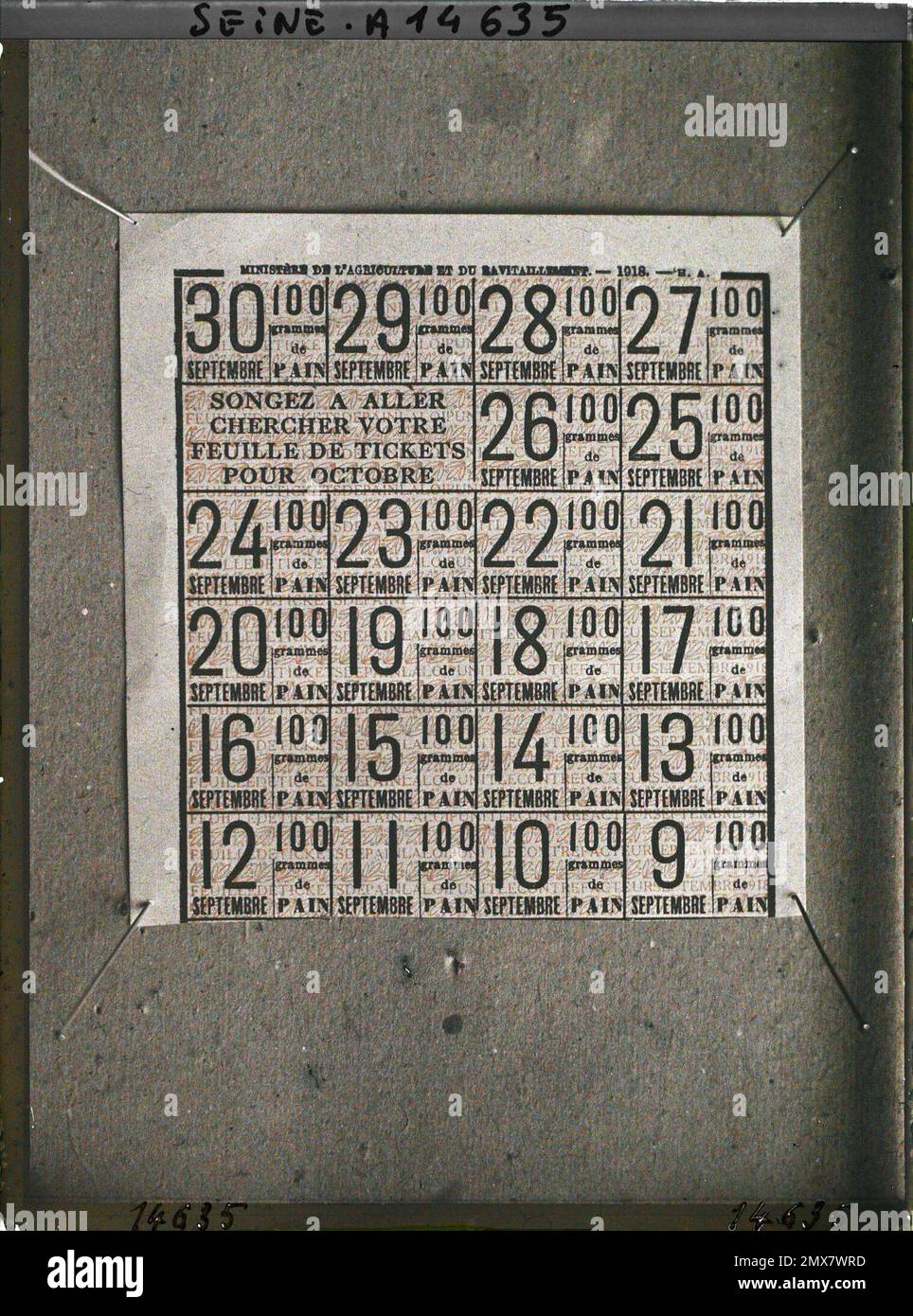 Paris, France Bread ticket sheet Stock Photo - Alamy