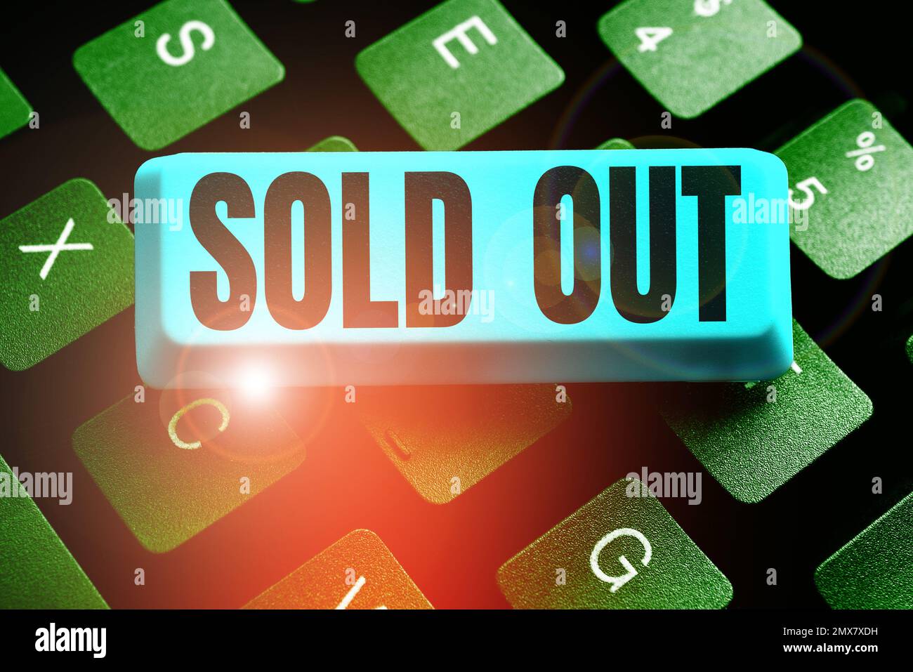 Hand writing sign Sold Out. Concept meaning Not available anymore ...